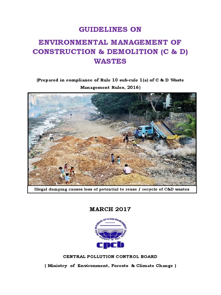 Guidelines for C&D Waste Management 2016 | PDF | Waste Management ...