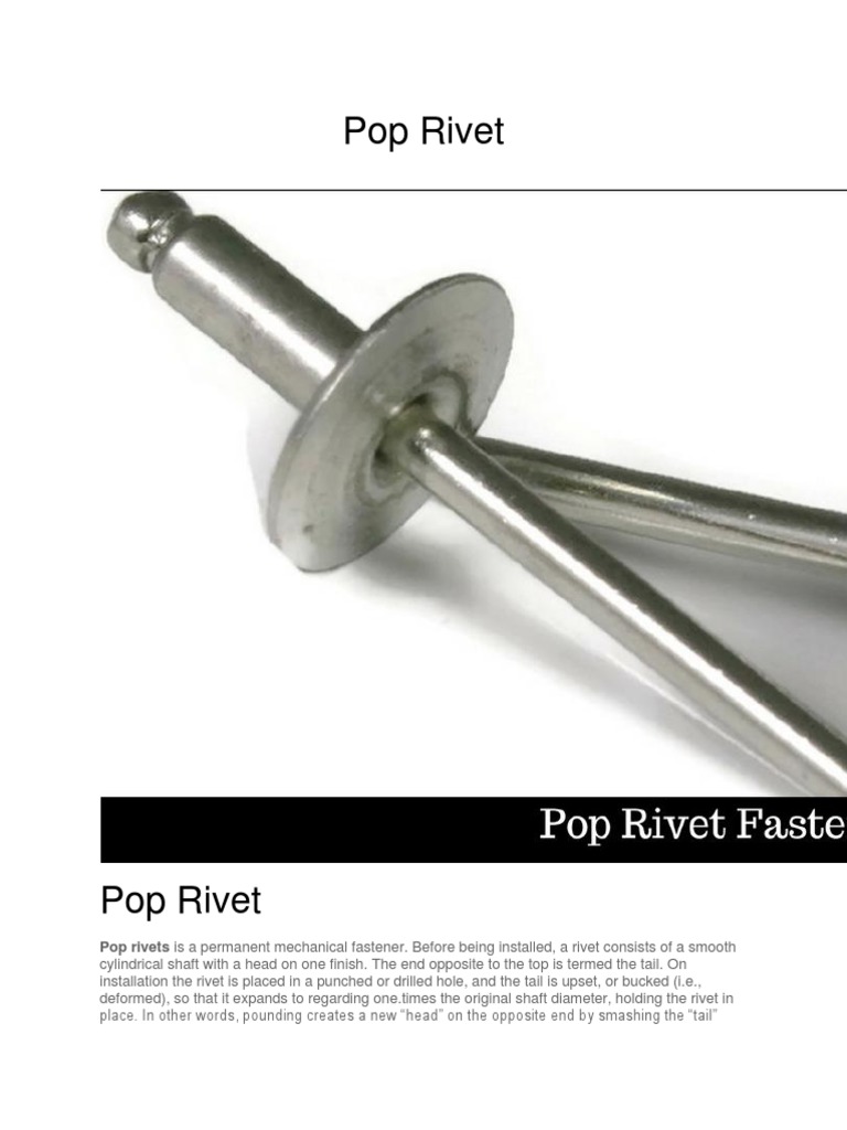 Pop Rivet | PDF | Rivet | Building Engineering
