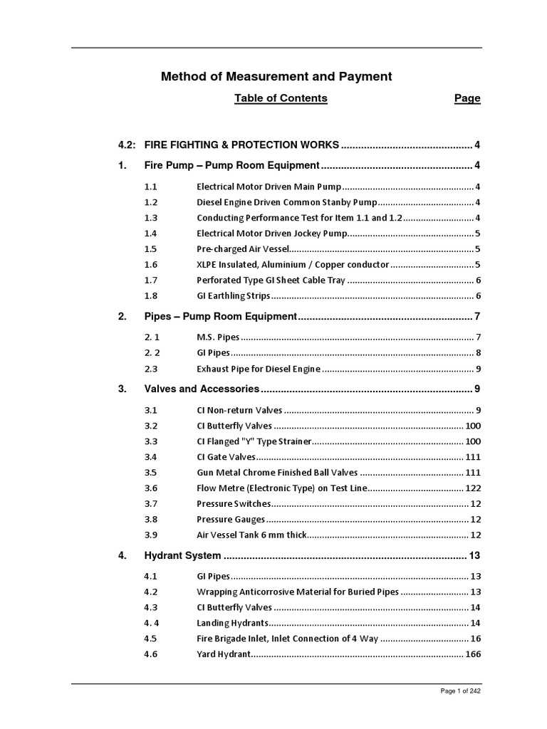 Fire Fighting Equipment Measurement Guide | PDF | Electrical Conductor ...