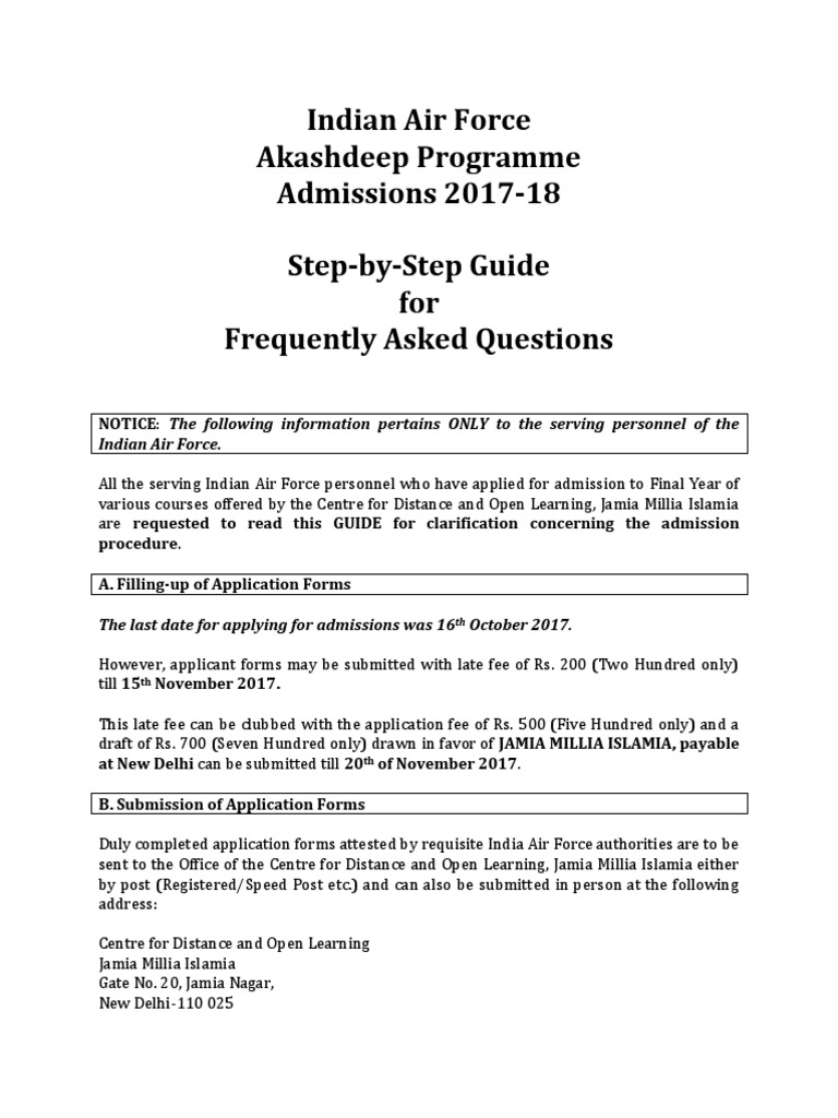 IAF Personnel Admission Guide | PDF | Business