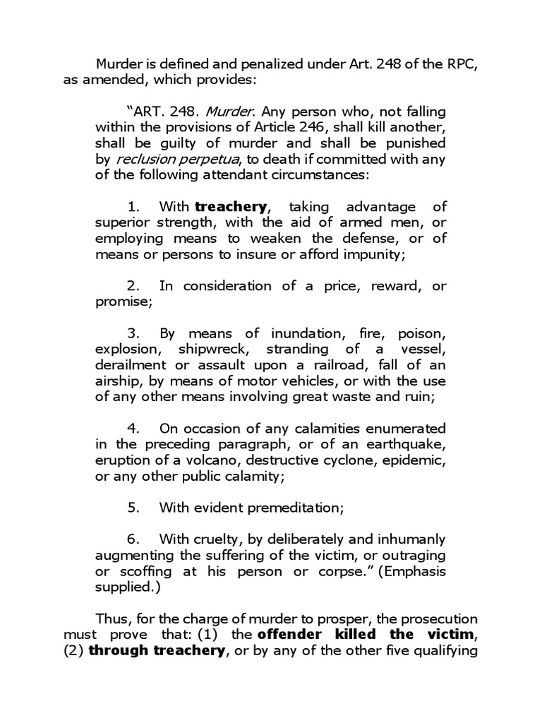 Elements of Murder | PDF | Murder | Capital Punishment