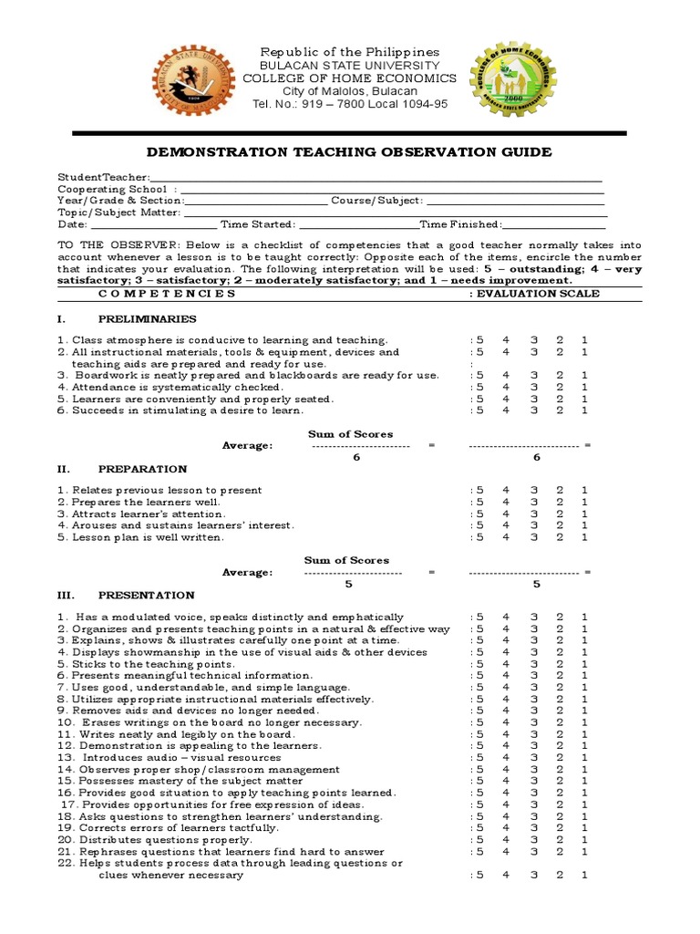 Observation Rating | PDF | Teachers | Quality Of Life