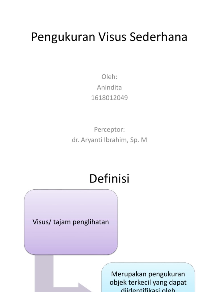 Pemeriksaan Visus Sederhana | PDF