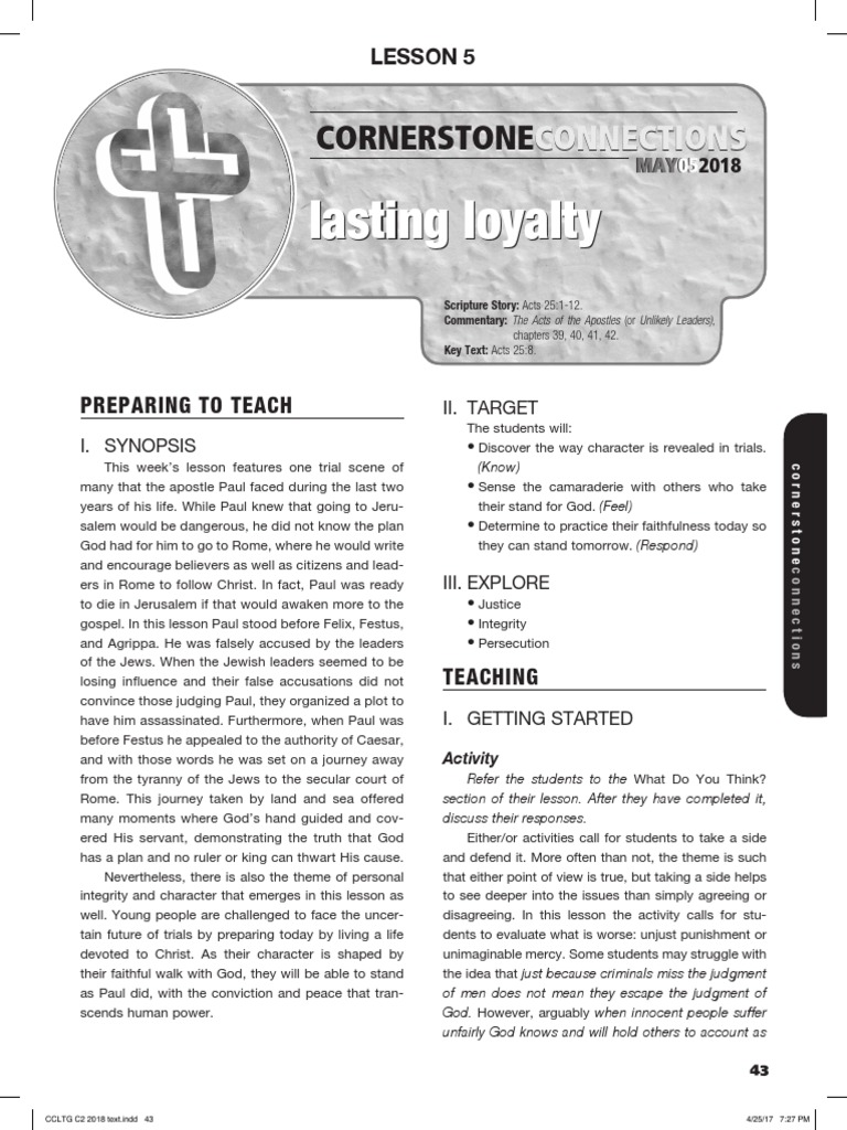 Lasting Loyalty | PDF | Paul The Apostle | Acts Of The Apostles