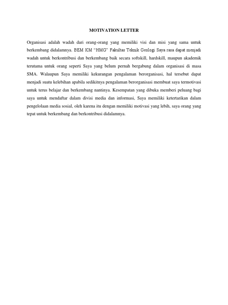 BEM KM-Motivation Letter | PDF