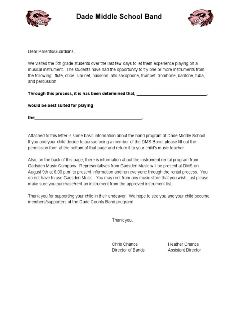 Instrument Fitting Letter | PDF
