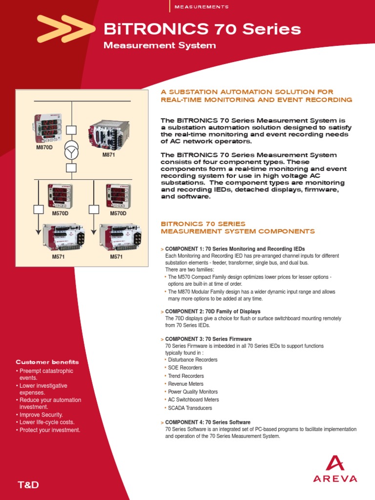 Bitronics Areva | PDF | Electrical Substation | Relay