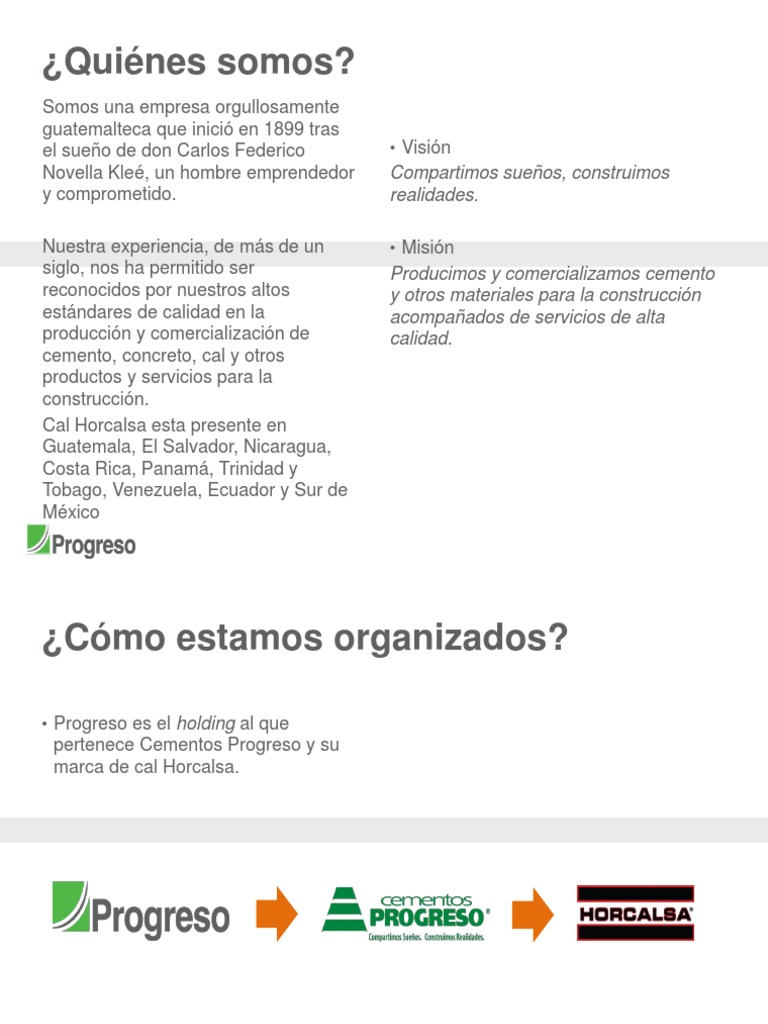 Cementos Progreso Quiénes Somos | PDF