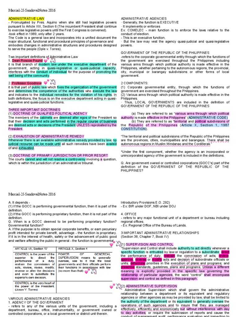 Admin and Public Officers Marcial Notes | PDF | Government Agencies ...