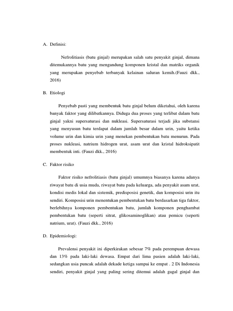 Makalah Nefrolitiasis | PDF | Sains & Matematika