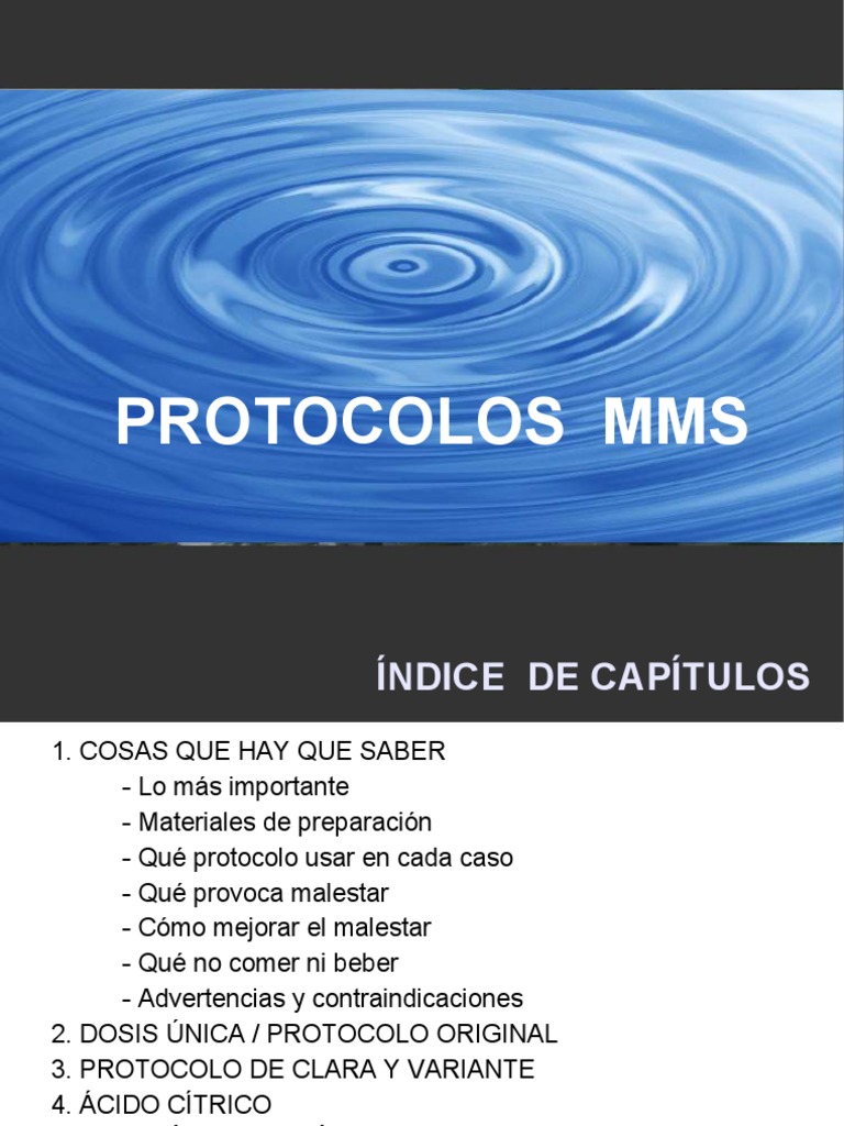 Copia de PROTOCOLOS Mms Salud Prohibida Dioxido de Cloro Clorito de ...