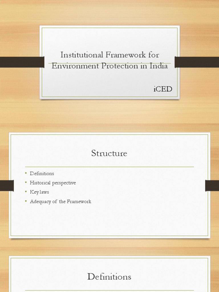 Institutional Framework For Environment Protection in India iCED | PDF ...
