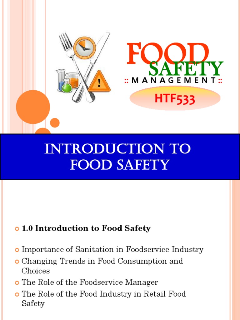 Introduction to Food Safety Management | PDF | Food Safety | Foodservice