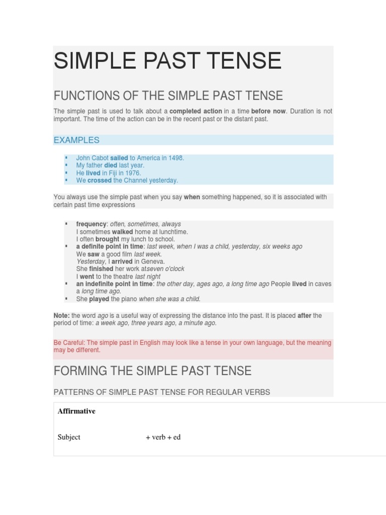 An In-Depth Explanation of the Simple Past and Past Continuous Tenses ...