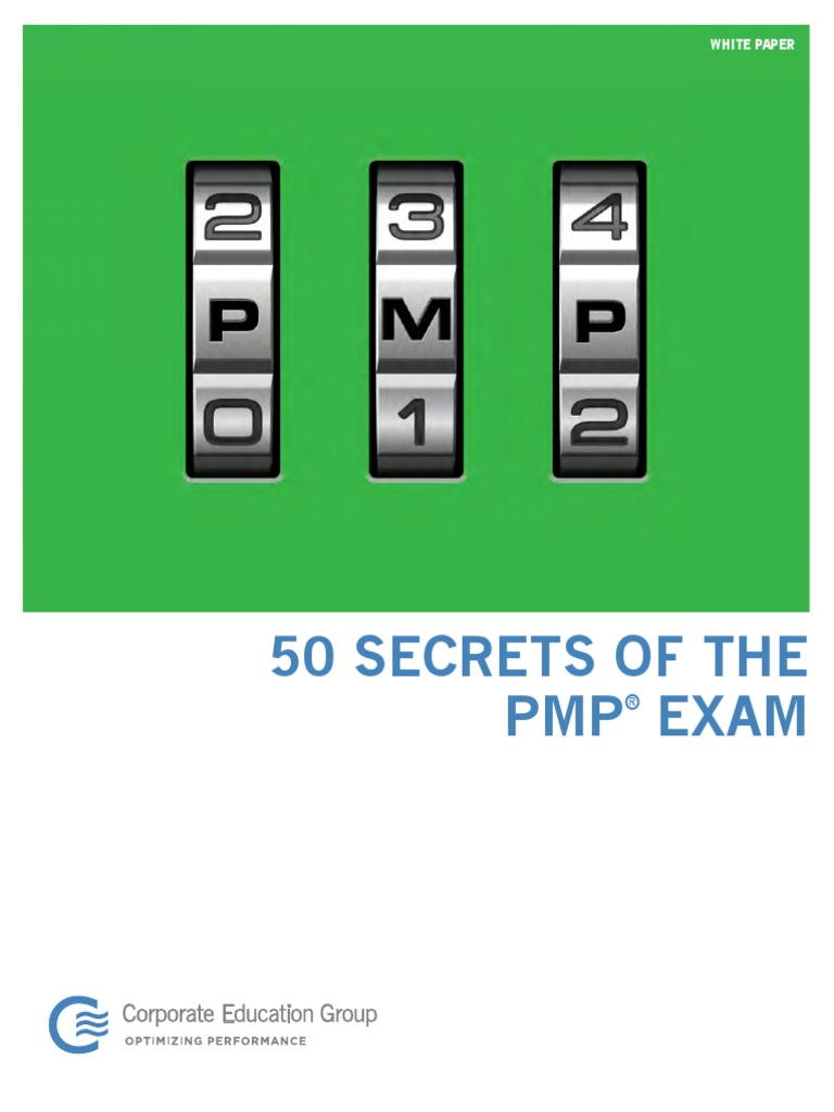 50 Secrets of The PMP Exam White Paper | PDF | Risk Management ...