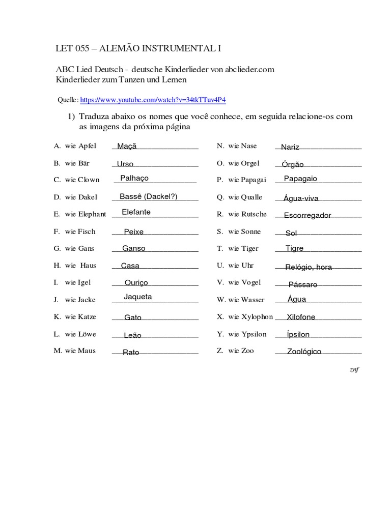 ABC Lied - Text PDF | PDF