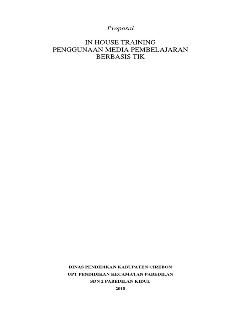 Contoh Proposal Iht | PDF