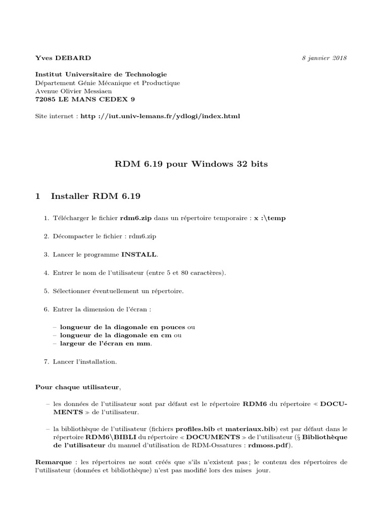 Install Rdm6 | PDF