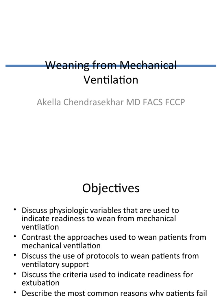 Weaning from Mechanical Ventilation Protocols | PDF | Intensive Care ...