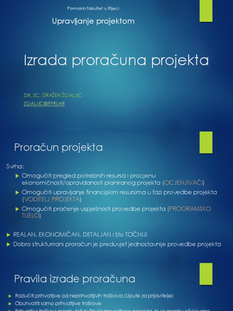 Vjezbe 3 - Izrada Proračuna Projekta - Novo | PDF