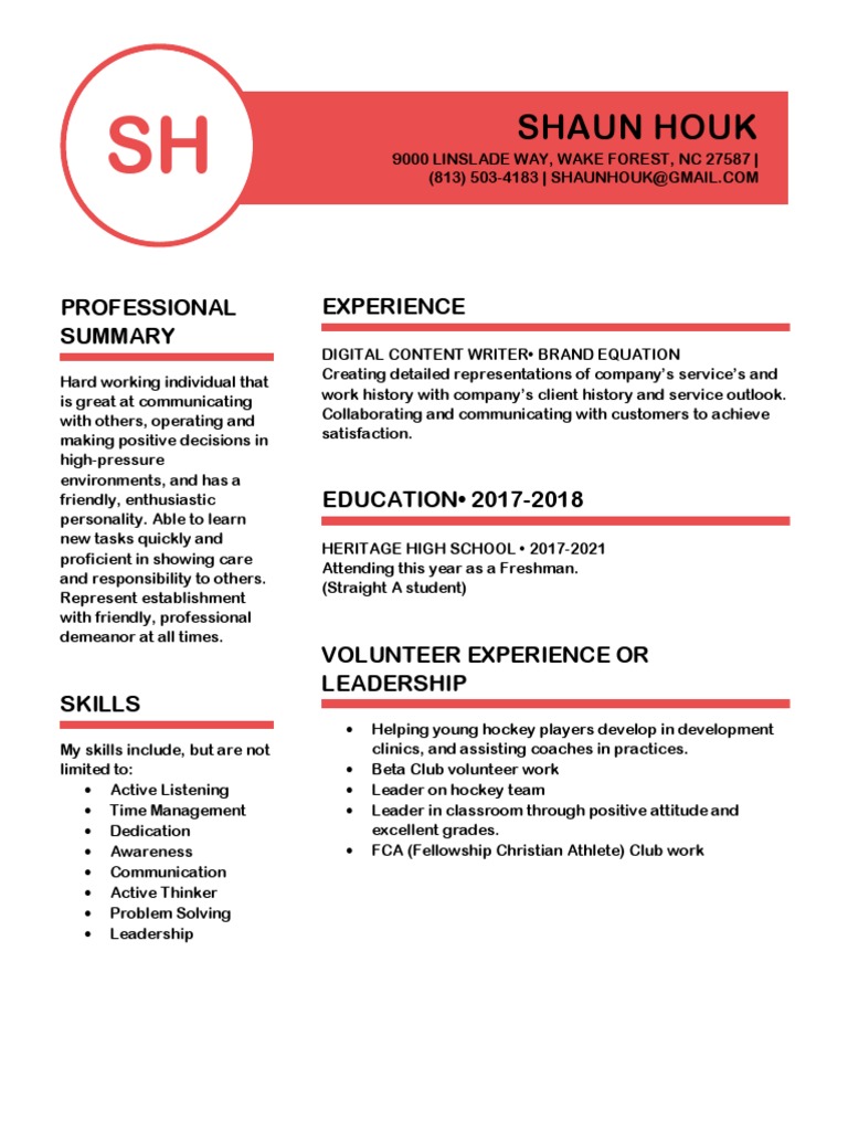 Shaun Resume | PDF