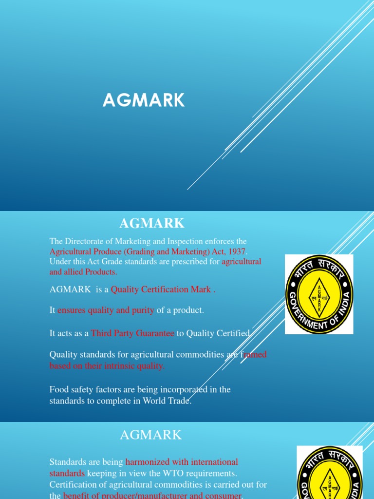 Agmark Main | PDF