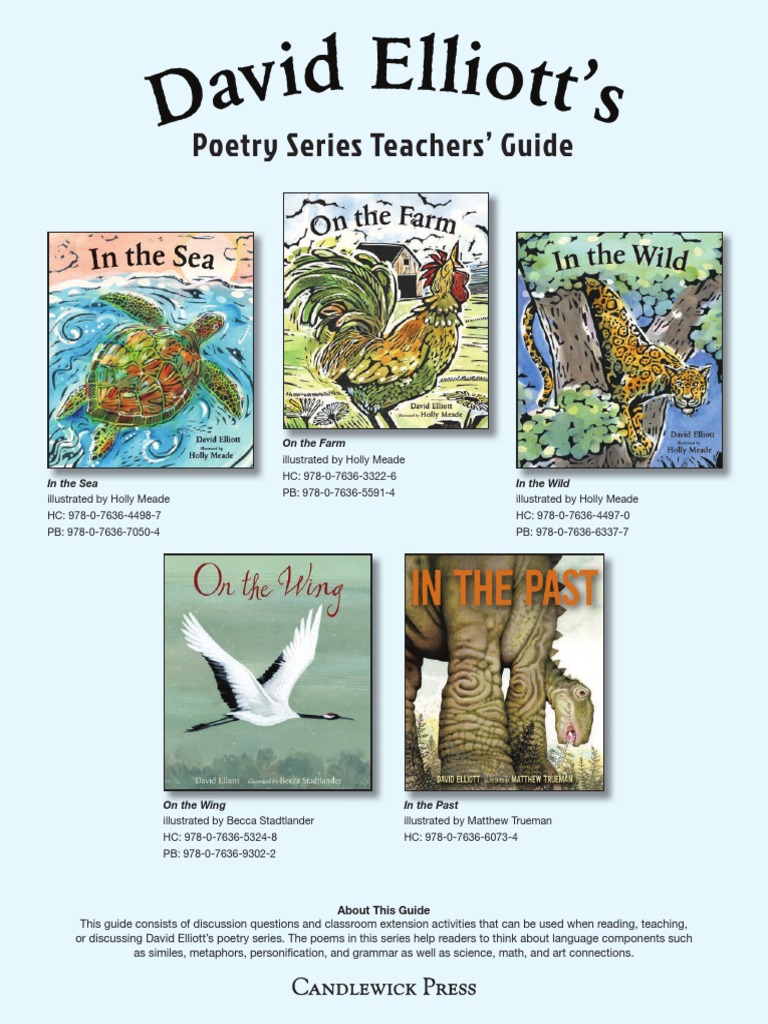 David Elliott Poetry Titles Teachers Guide | PDF | Reading ...