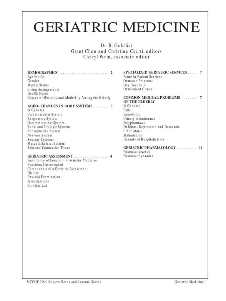 Geriatric Medicine Overview and Assessment | PDF | Geriatrics | Heart