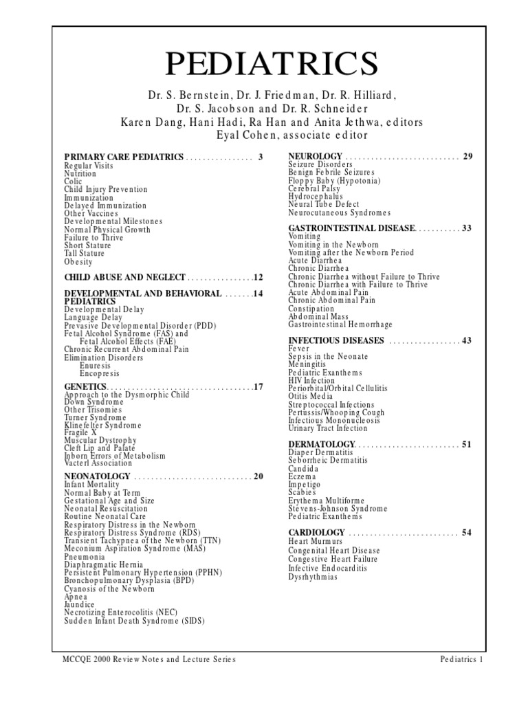 Review Notes 2000 - Pediatrics | PDF | Autism | Vaccines