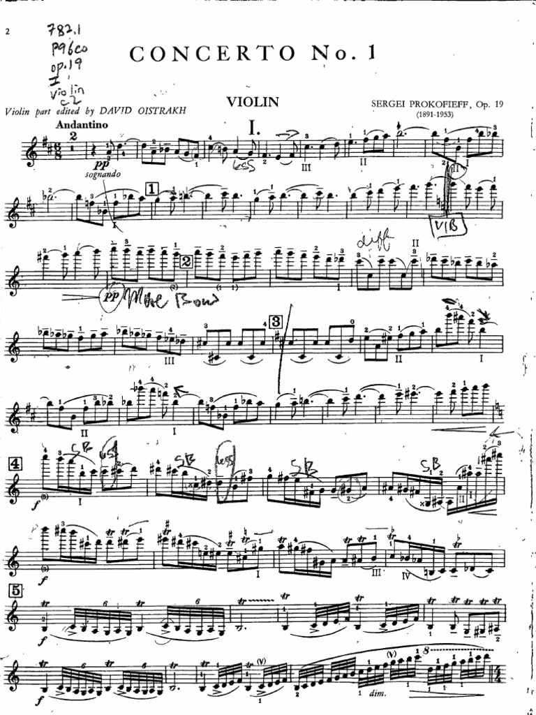 Prokofiev Violin Concerto No.1 Oistrakh | PDF