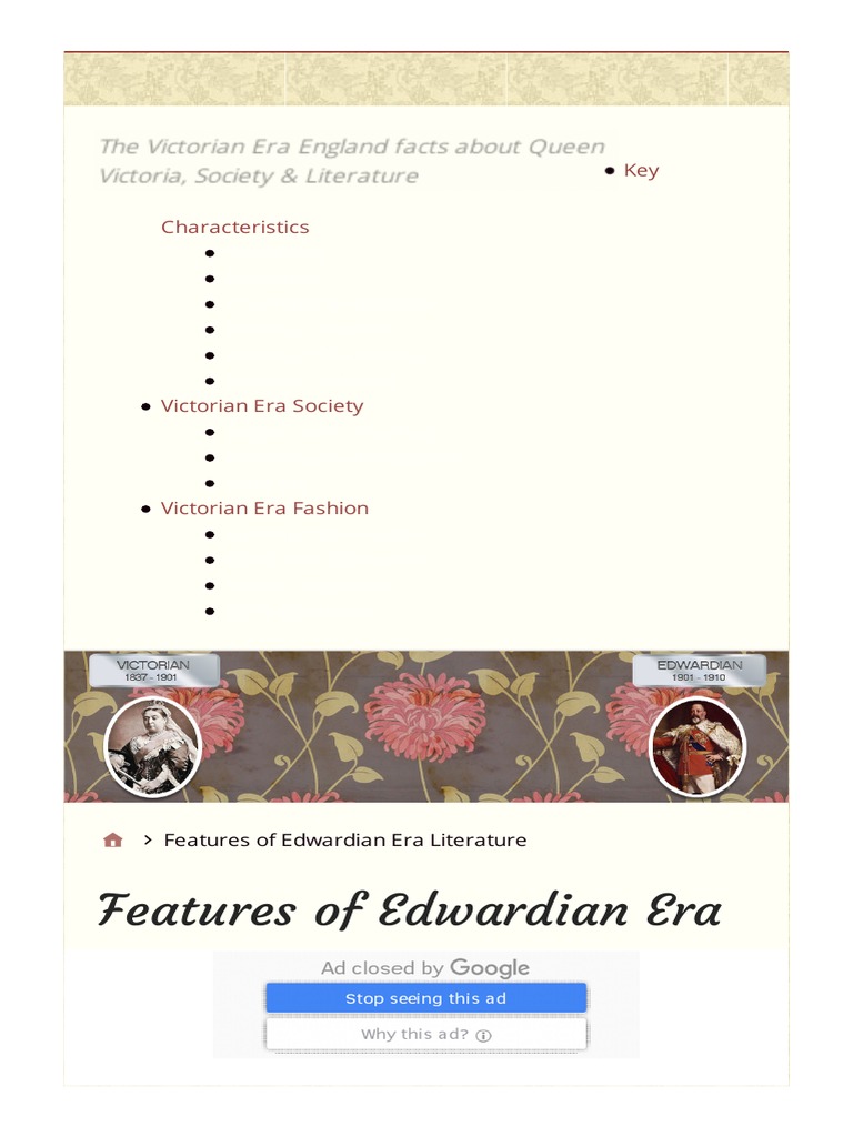 Edwardian Era Literature - HTML | PDF | Victorian Era | Peter Pan