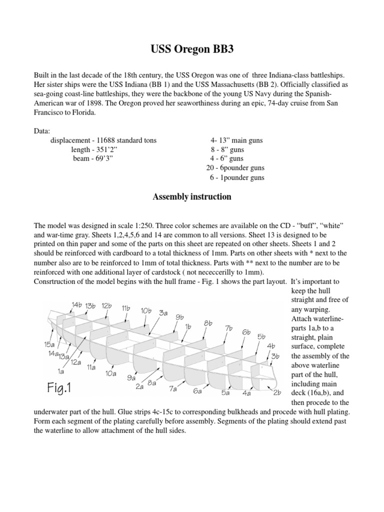 Digital Navy - USS Oregon PDF | PDF | Deck (Ship) | Gun Turret