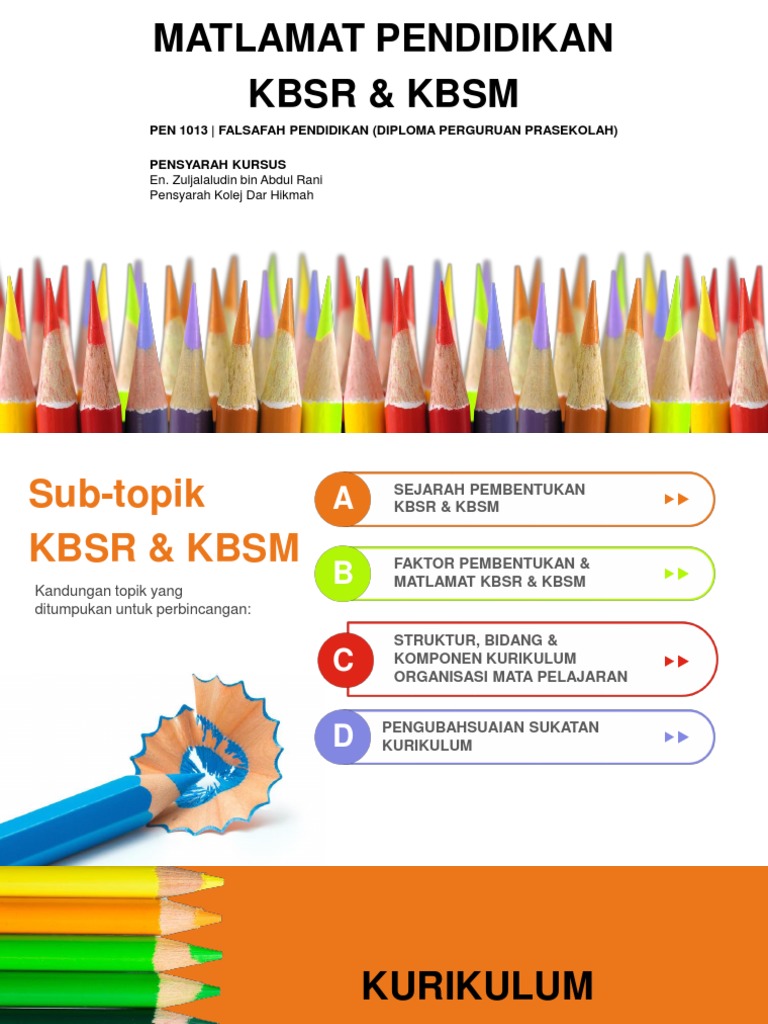 Matlamat KBSR Dan KBSM | PDF