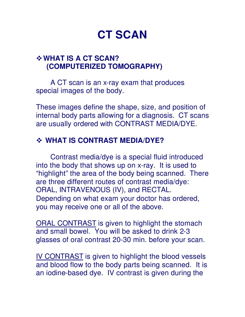 CT Scan | PDF | Ct Scan | Radiology
