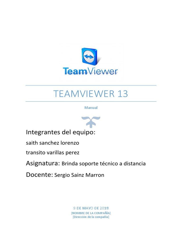 Manual de Teamviewer 13 | PDF | Window (Computing) | Point And Click