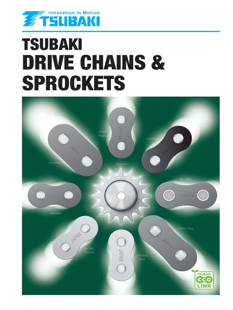 Tsubaki Drive Chain Sprockets PDF | PDF | Belt (Mechanical ...