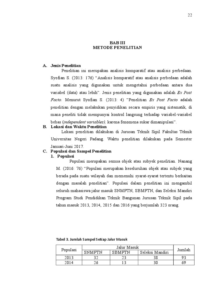 Bab Iii Metode Penelitian: Facto. Menurut Syofian S. (2013: 4 ...