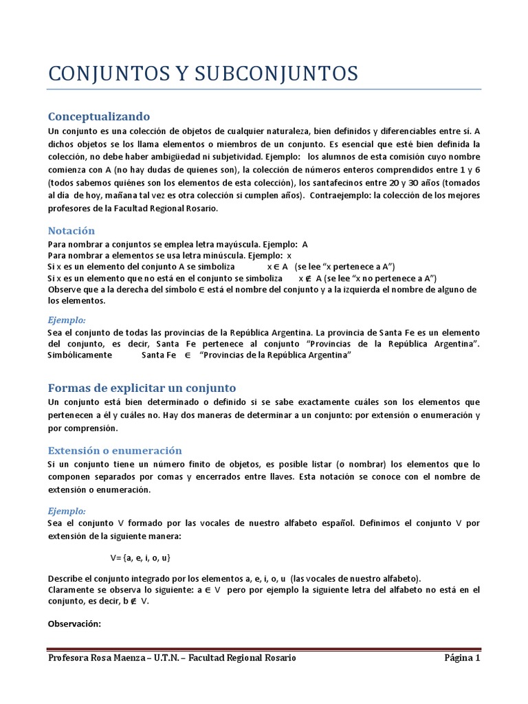Conjuntos y Subconjuntos | PDF | Conjunto (Matemáticas) | Prueba matemática