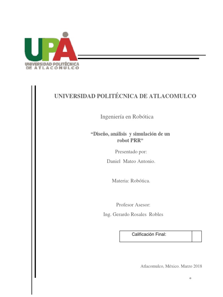 Analisís Del Robot PRR | PDF