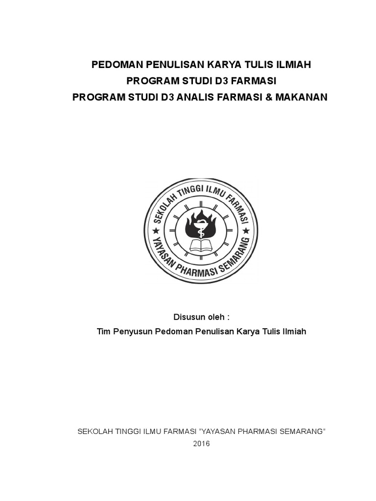Buku Pedoman Kti d3 Farmasi | PDF