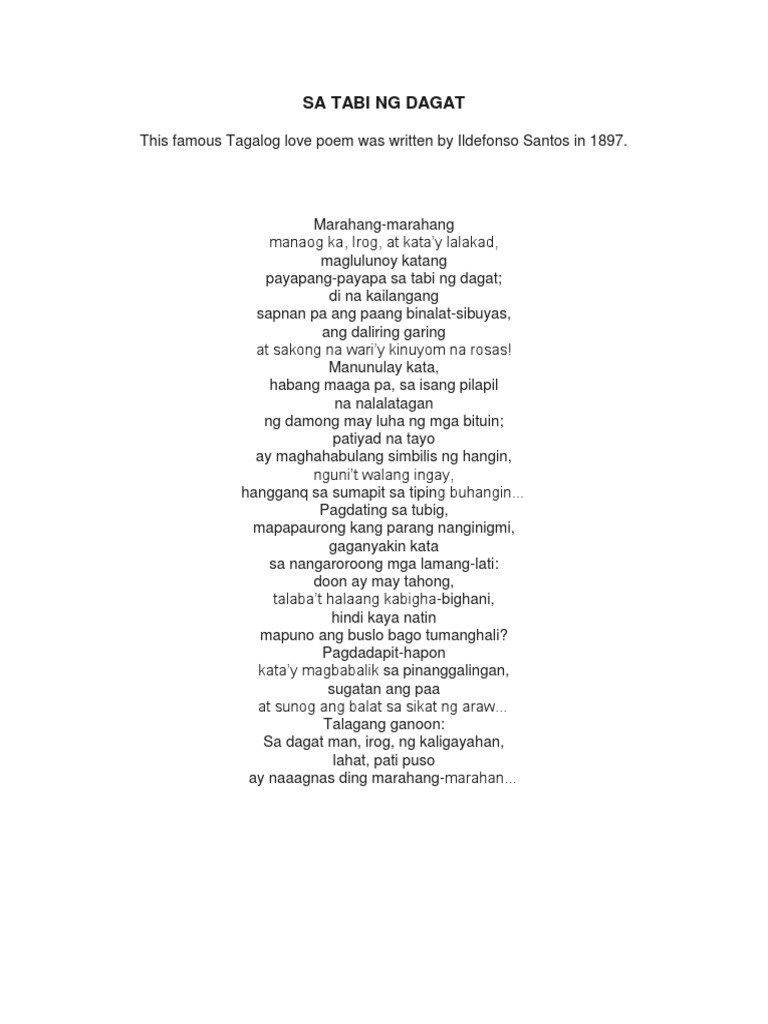 Sa Tabi NG Dagat | PDF