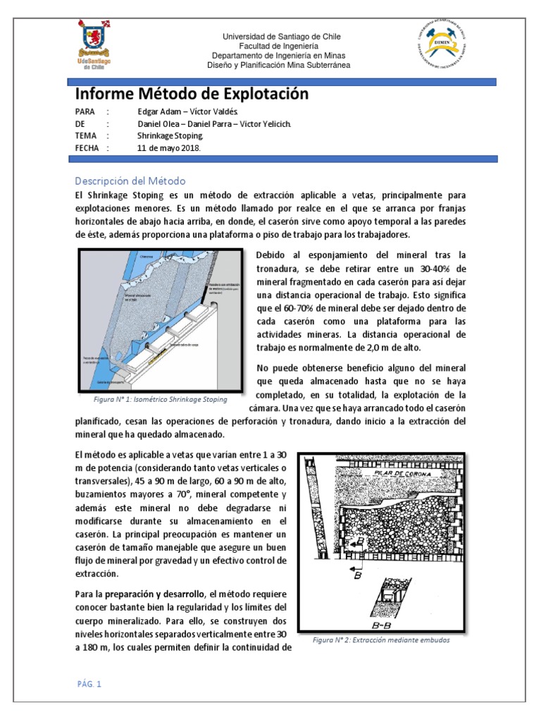Shrinkage Stoping Final Pdf Mining Nature