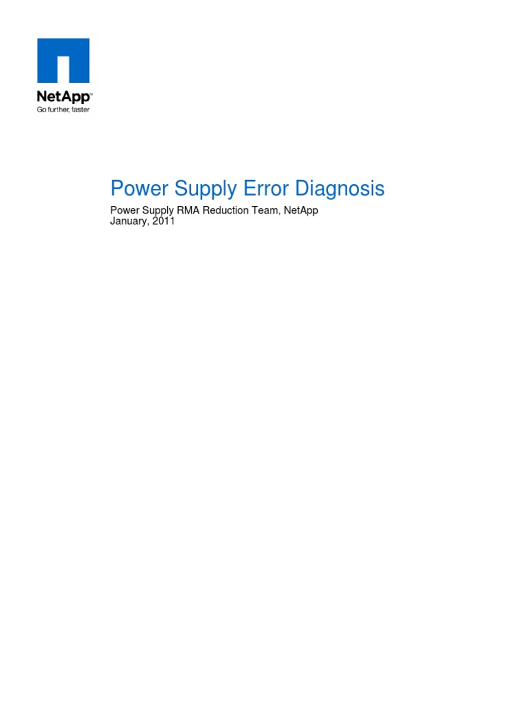 Comprehensive Guide to Diagnosing and Resolving NetApp Power Supply ...