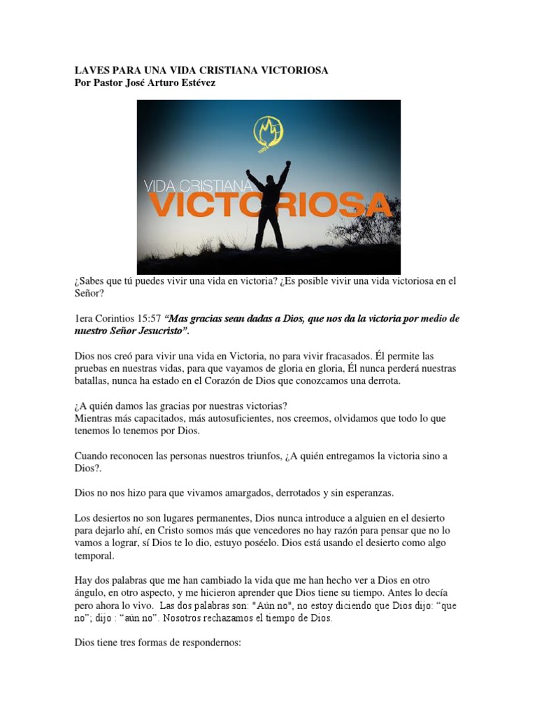 Llaves para Una Vida Cristiana Victoriosa | PDF | Cristo (título) | Dios