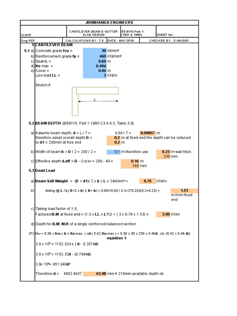 Gutter Design | PDF | Beam (Structure) | Classical Mechanics