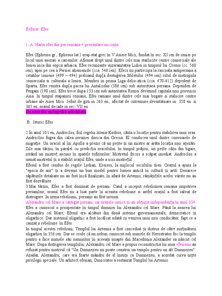 Referat Efes | PDF