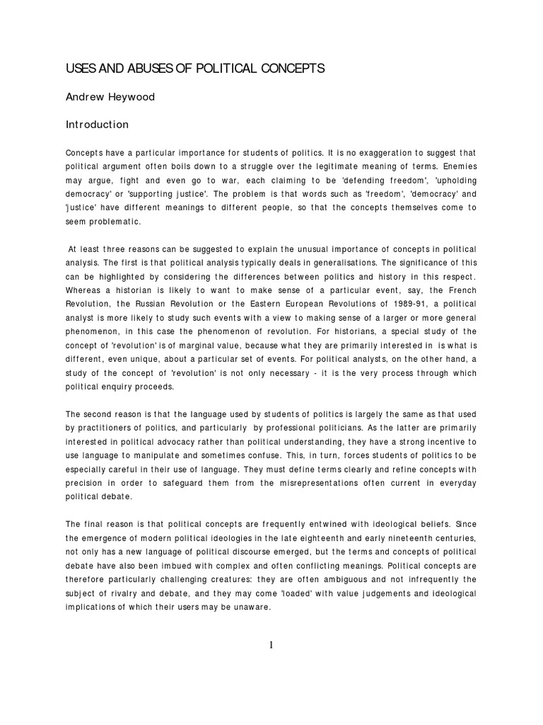 2c. ARTICLE - Uses and Abuses of Political Concepts | Download Free PDF ...