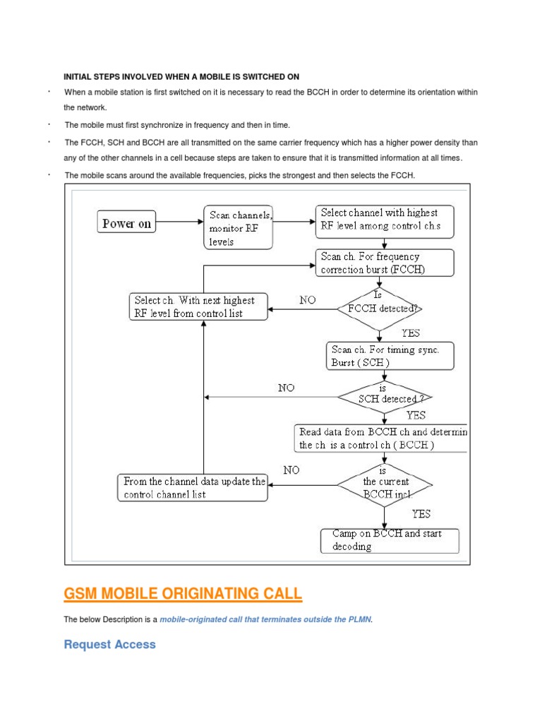 GSM Mobile Originating Call: Request Access | PDF | Radio Resource ...