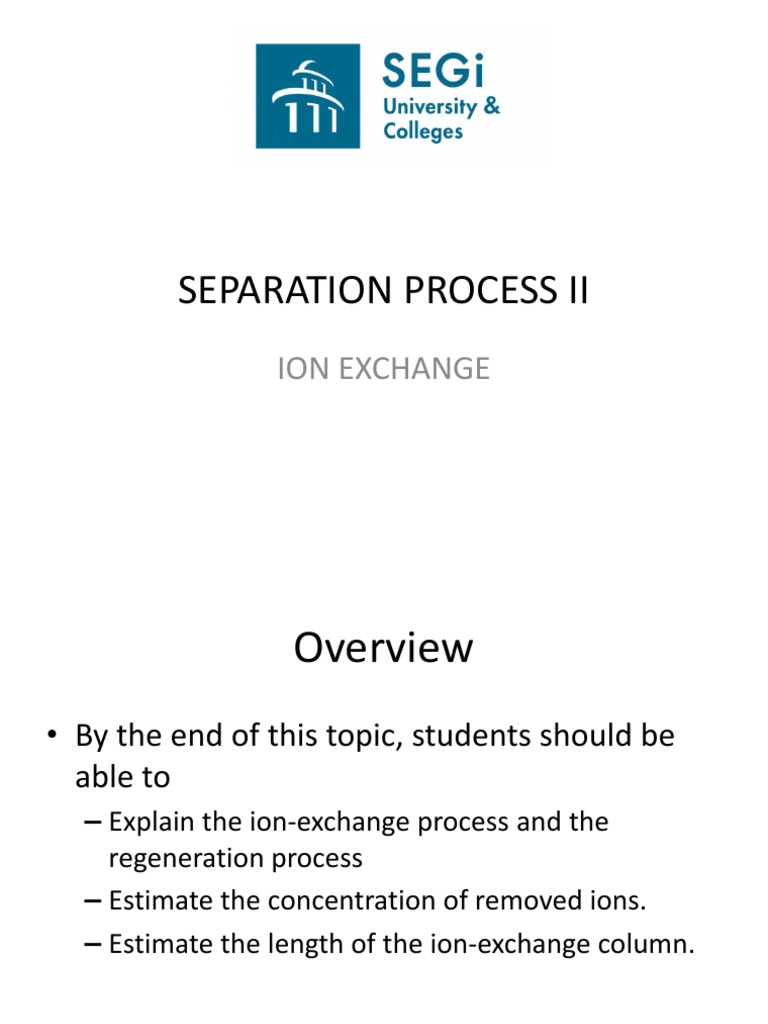 Ion Exchange | PDF | Ion Exchange | Adsorption