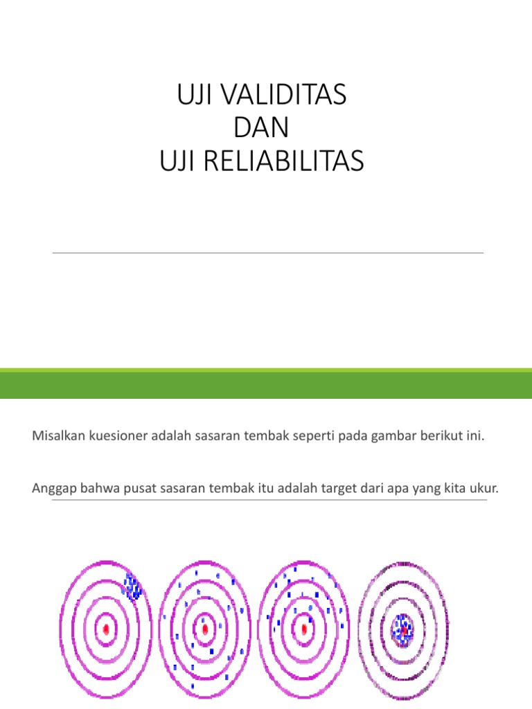 9 Uji Validitas Dan Reliabilitas | PDF